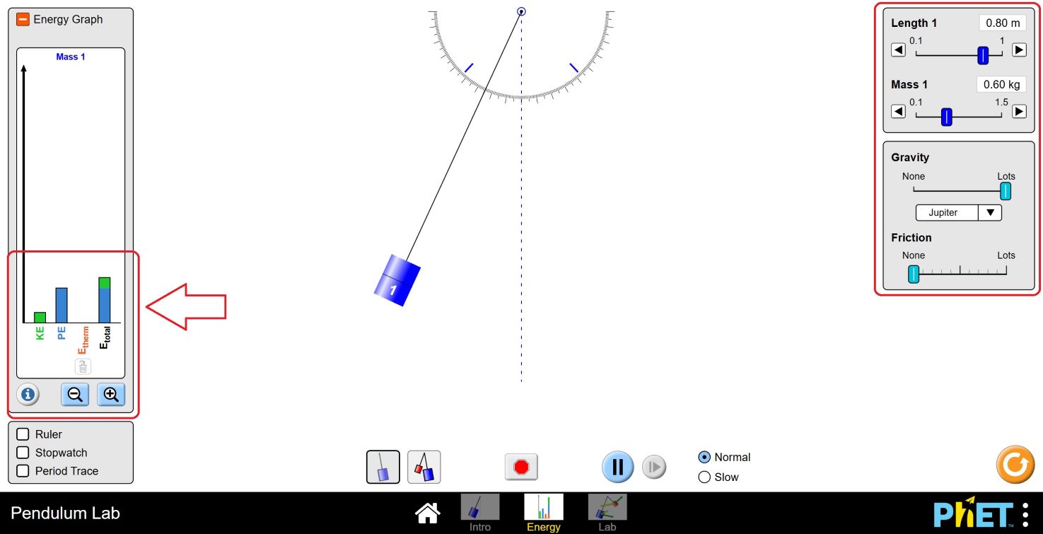 Phet Physics Pendulum Lab